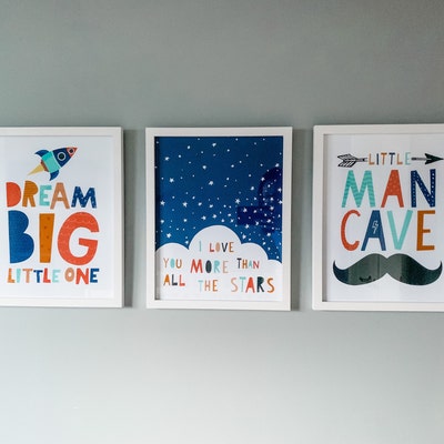 Nursery Printables, Kids Wall Art Set of 6, Playroom Wall Art, Nursery ...