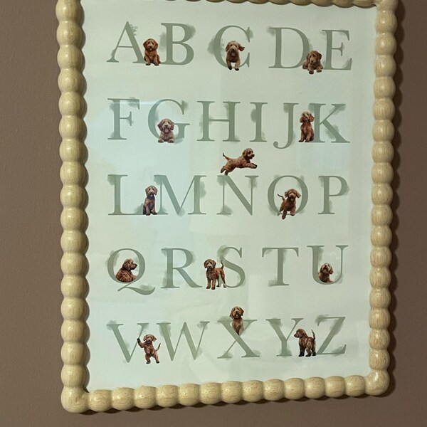 Puppy ALPHABET POSTER | Puppy Nursery Decor | Puppy Dog Wall Art for a ...