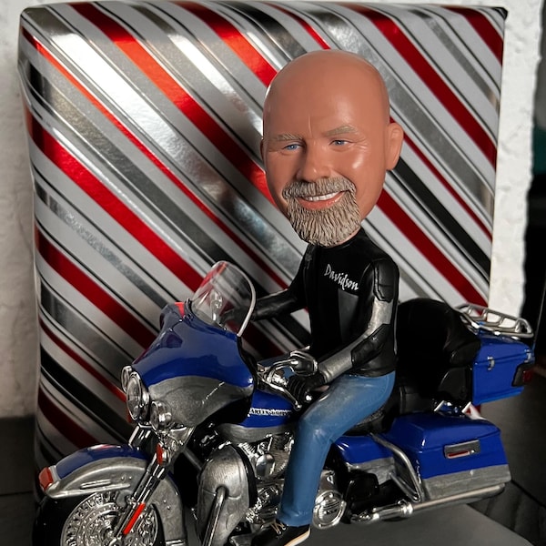 Custom Bobblehead on Motorcycle, Custom Racing Motorcycle Bobblehead ...