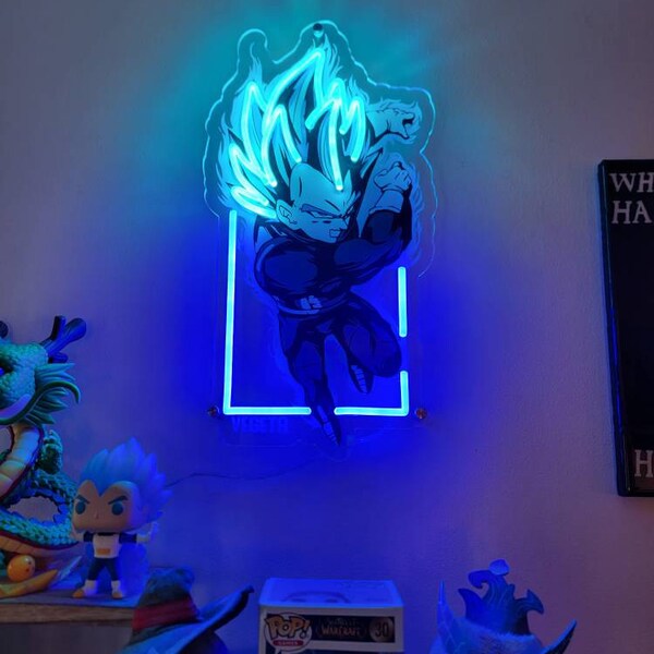 Anime Character LED Neon Anime Wall Art, Anime, Cartoon Character, Game ...