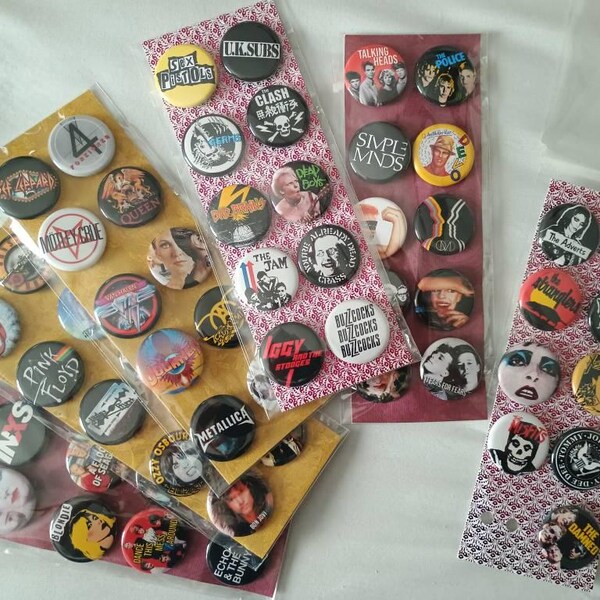 Anarchy Set of 5- 1.25" Pins, Anarchy Flag Punk Rock Pinback Button Set ...
