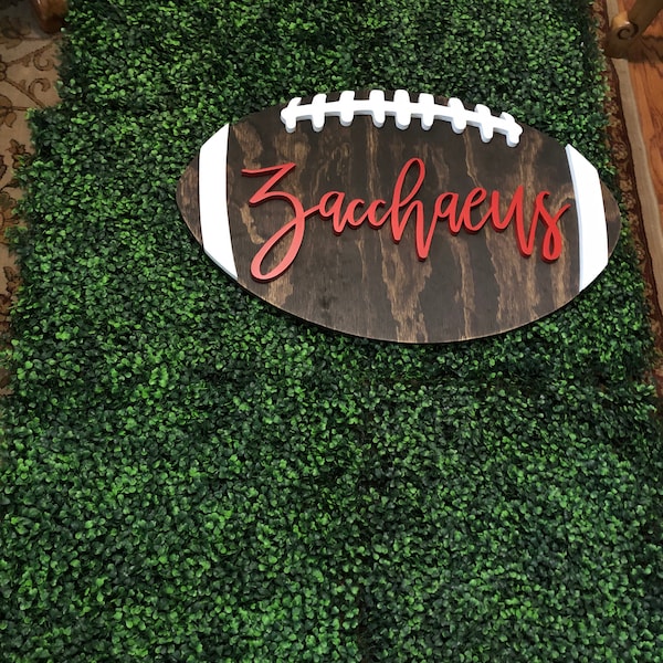 Custom Football Name Sign | 30" Custom Name Football Sign| Football ...