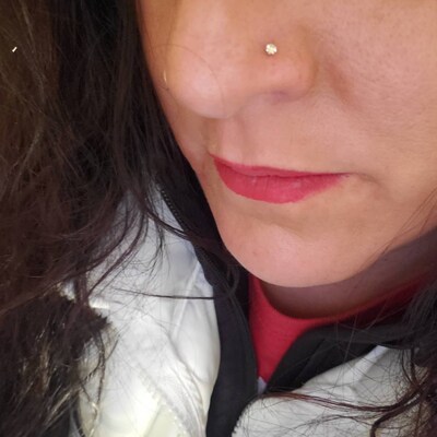 Diamond Nose Stud, 14K, .04 Carat, 2.2mm, Genuine Diamond Nose Stud ...