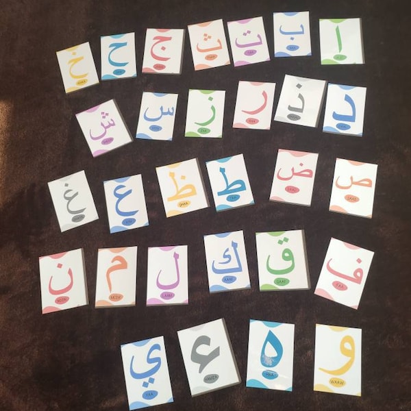 First Words Alphabet Flash Cards Baby Toddler Children Educational ...