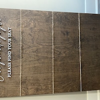 3D Reserved Sign, Rustic Wedding Signs, Church Pew Reservation, Hanging ...