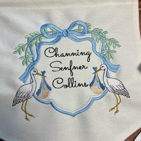 Banner Frame Swan Crest Embroidery Design for Vintage Wedding Machine ...