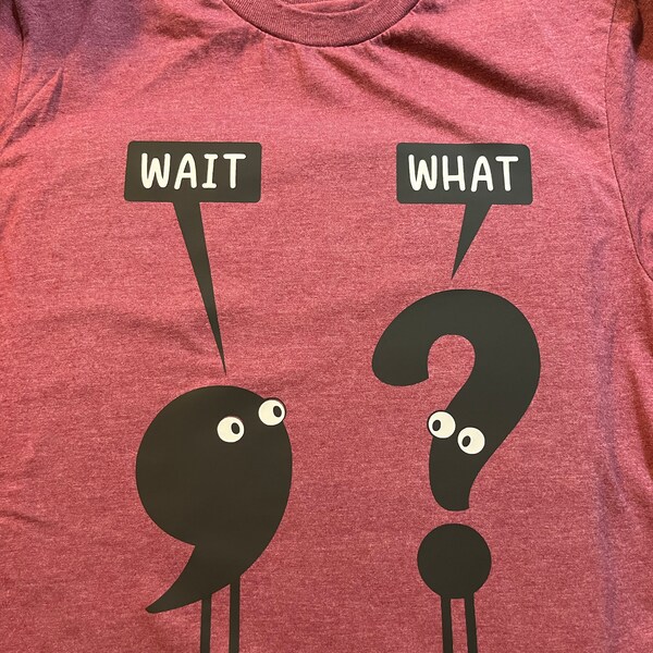 Wait What Svg Png Files, Funny Grammar Svg, Comma Svg, Question Mark ...