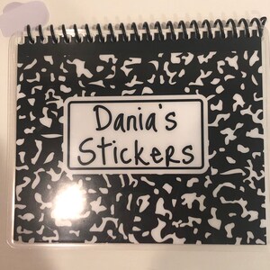 Composition Notebook Style Reusable Sticker Book - Etsy