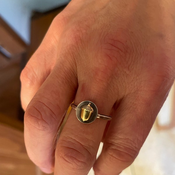 Acorn Ring/acorn Jewelry/new Beginnings Ring/stacking Ring/oak Ring/oak ...