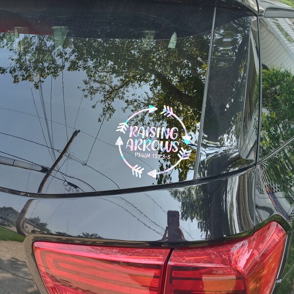 Raising Arrows Decal, Psalm 127, Christian Car Decal, Mom Gift ...