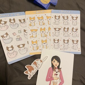 Silly Pomsky Sticker Sheet Cute Chibi Kawaii Dog Stickers | Etsy