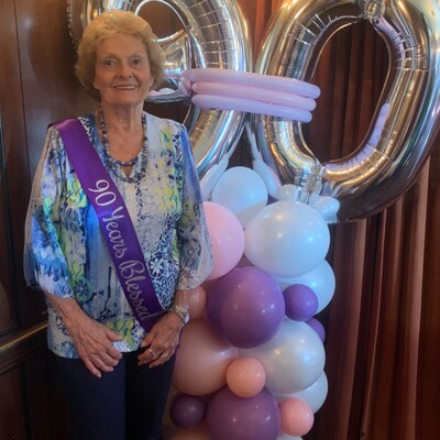 90 Years Blessed Sash 90th Birthday Sash 90th Birthday Party 90 and ...