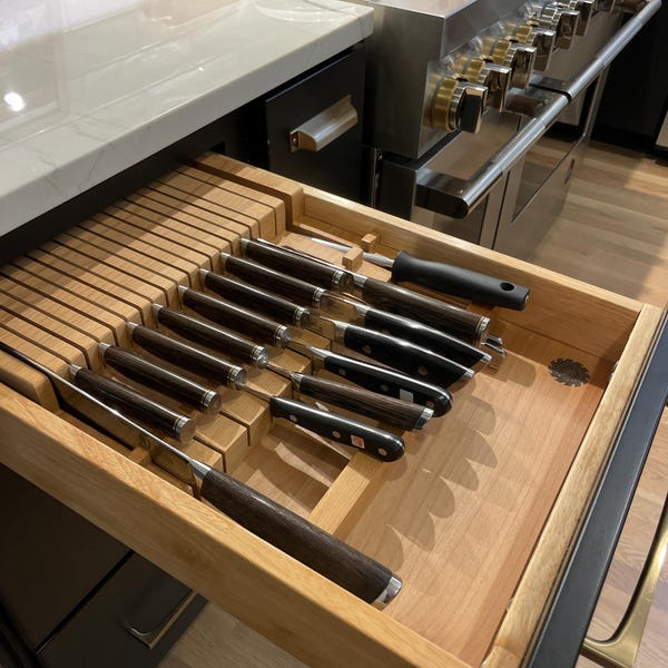 Custom In-drawer Knife Block - Etsy