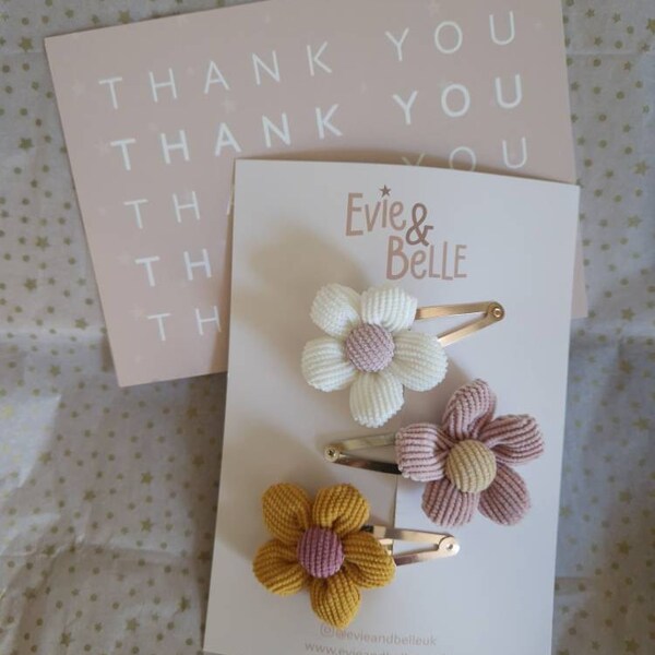 Daisy Corduroy Snap Clip - Etsy