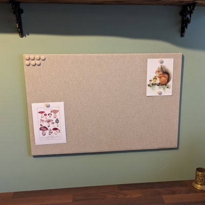 Linen Fabric Magnetic Board / Notice Board - Etsy UK
