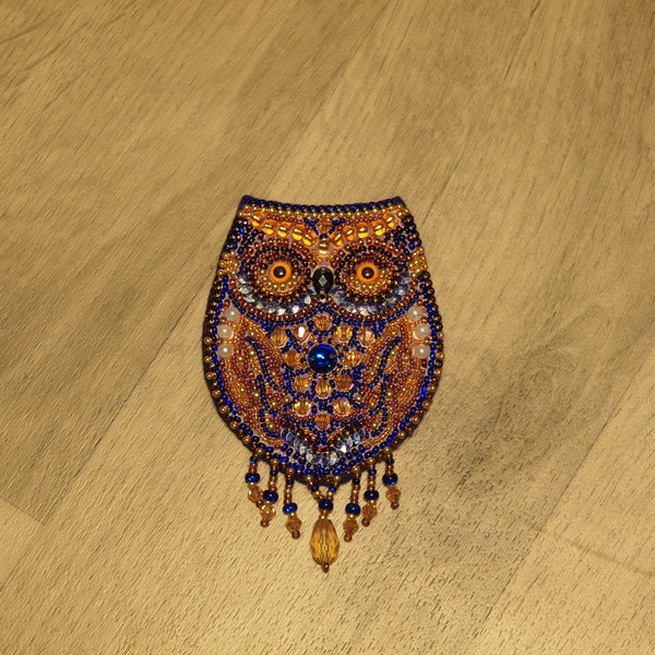 DIY Jewelry Making Kit, Seed Beaded Brooch "owl", Abris Art. Bead ...