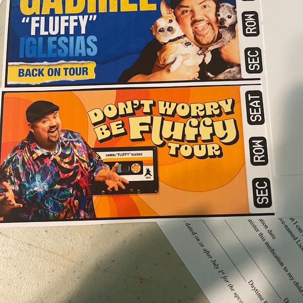 Printable Gabriel Iglesias Ticket Don't Worry Be Fluffy Tour ...
