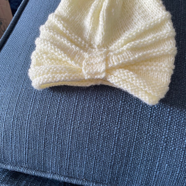 BABY Turban Hat Knitting Pattern, Hat Pattern for Preemie/newborns, PDF ...