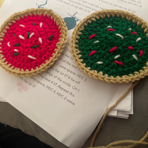 CROCHET PATTERN - Holiday Cookie Crochet Pattern Christmas Ornament ...
