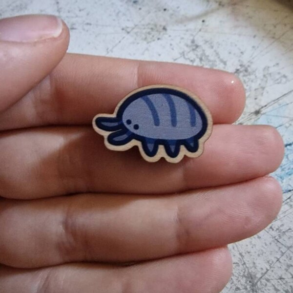 Wooden Animal Pins | Cute Creature Badges Funny Cartoon Gifts Set - Etsy