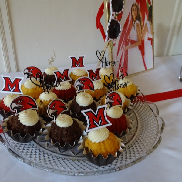 Miami University Centerpiece Pick | Graduation Party Decoration - Etsy