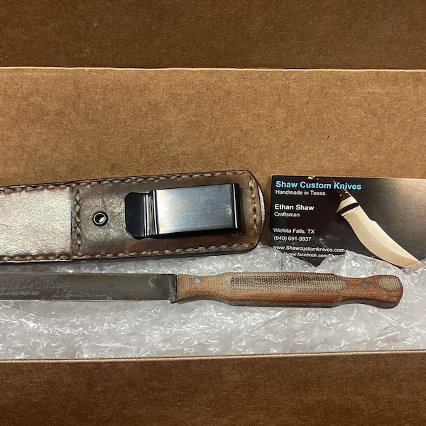 Patch Knife / Neck Knife Frontier Style With Antler and Leather - Etsy