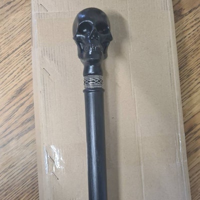 Carved Skull Walking Cane Custom Stylish Cane With a Knob Handle ...