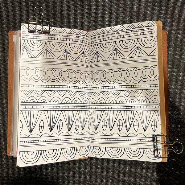 COLORING BOOK Volume 1 - Traveler's Notebook Insert - Etsy