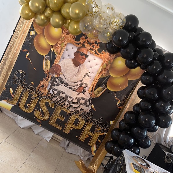 Birthday Backdrop, Custom Photo Birthday Backdrop, 21st Birthday ...