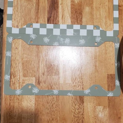 Daisy License Plate Frame Green License Plate Frame Floral - Etsy