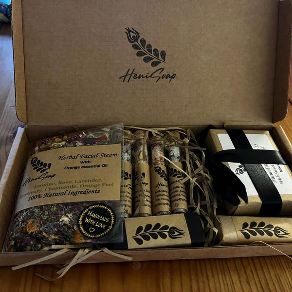 Luxury Pamper Set - Mini Sample Gift Box for Her - Handmade & Natural ...