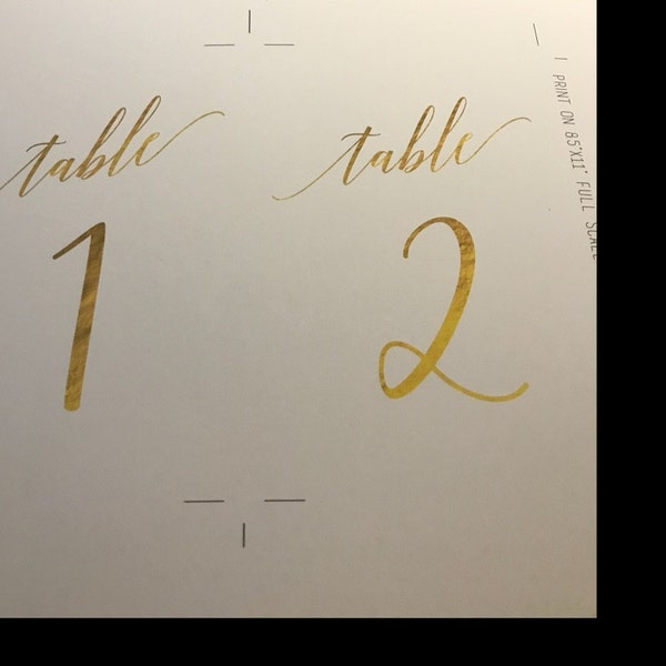 Wedding Table Numbers #1-80, Elegant Table Numbers, Script Table ...