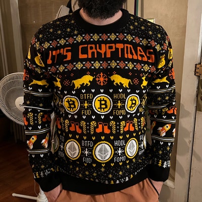 Merry Cryptmas Cryptocurrency Knitted Christmas Jumper Unisex Ugly Xmas ...