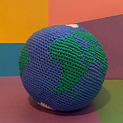 2 Crochet Patterns, Mini and Large Crochet Globes, World, Earth ...