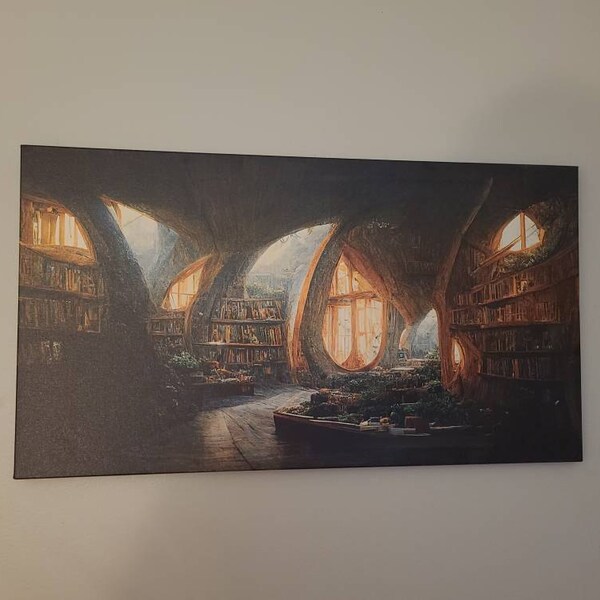 Cyberpunk Night City the Bar Canvas Neon Lights Oil Paint Design Fan ...