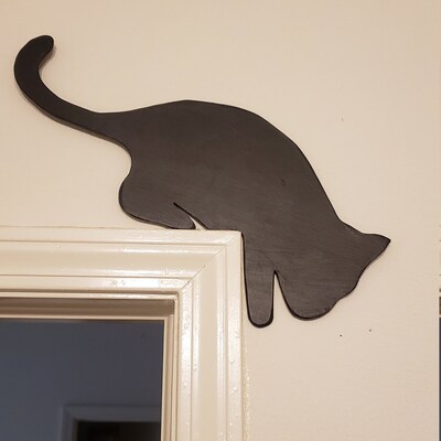 Wood Cat Door Topper four Poses - Etsy