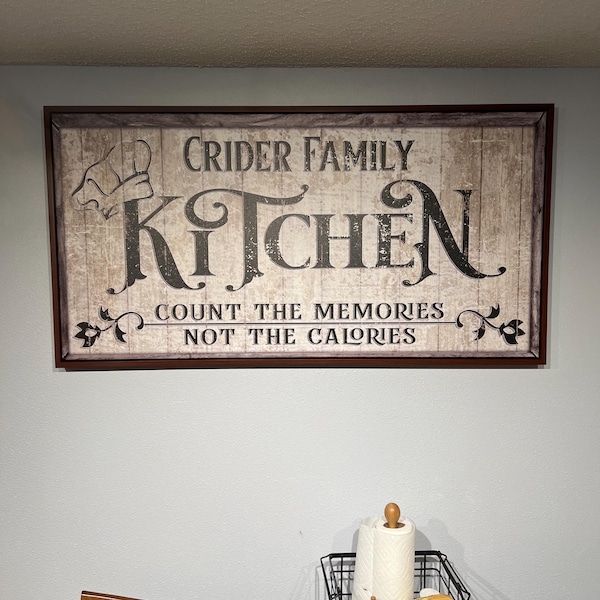 Farmhouse Kitchen Sign | Custom Kitchen Sign Wall Decor | Dining Wall ...