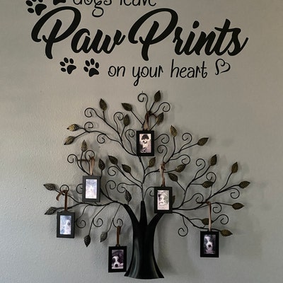 Dogs Leave Paw Prints on Your Heart Quote Vinyl Wall Decal/words ...