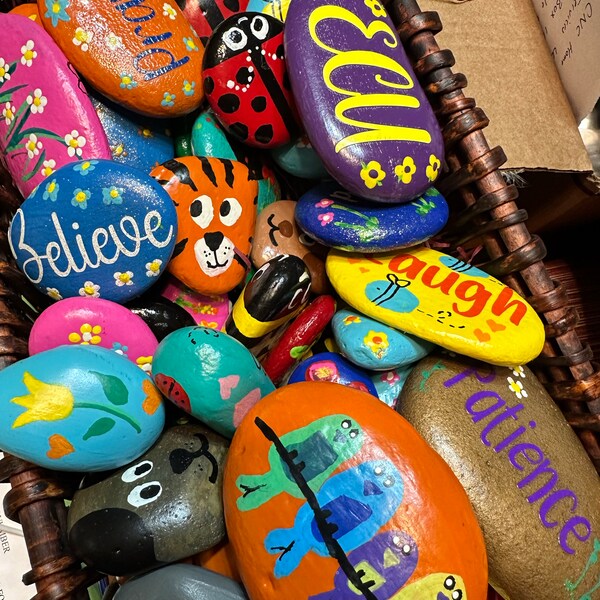 HUGE 10 Flat Rocks, 6 Inchs to 7 Inches Flat Medium Rocks, Cairn Stones ...