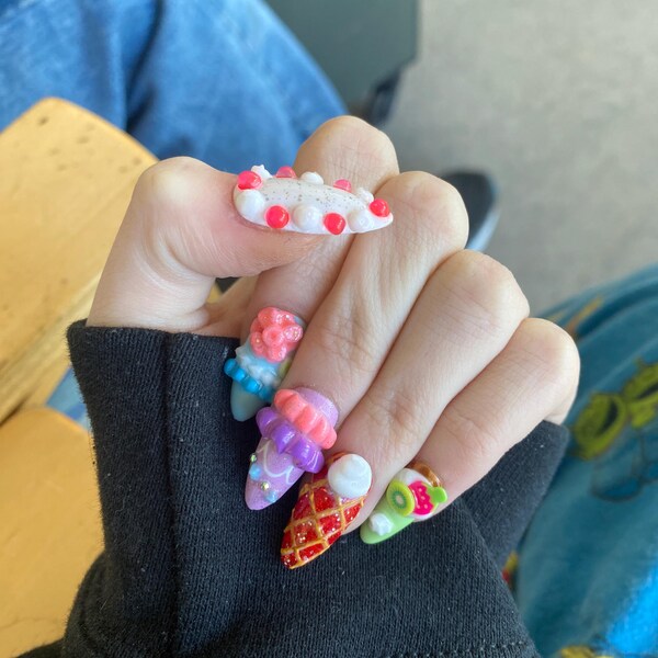 Boba Milk Tea Press on Nails - Etsy