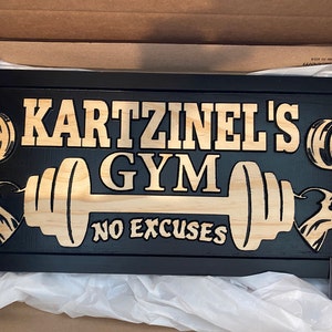Personalized Gym name Sign Custom Home gym workout Room sign | Etsy