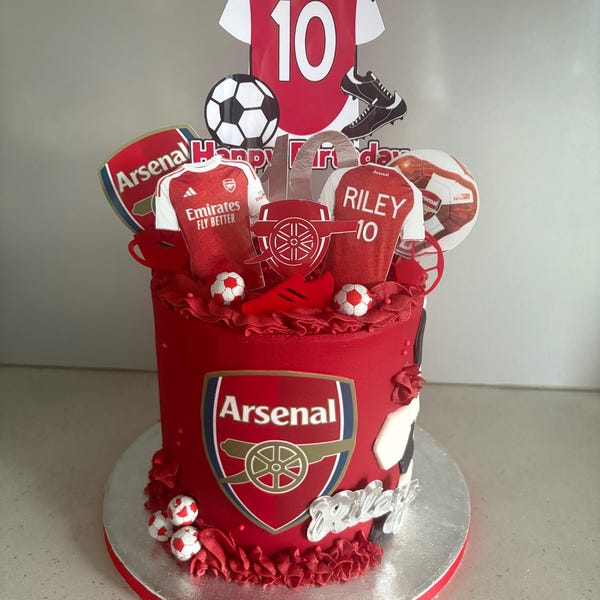 Personalised Man Utd Style Cake Topper. Manchester United Cake ...