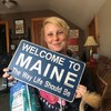 Welcome to Maine Welcome Sign Wood Rustic State Signs Wooden Handmade ...