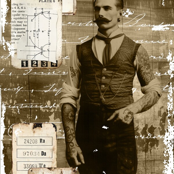 Shabby and Aged Tags Printable Vintage Style Alterations Garment ...