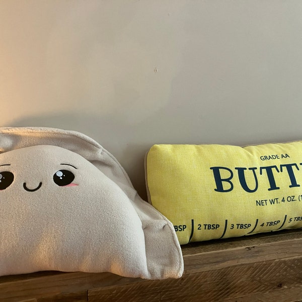 Dumpling Pillow, Kawaii Plush, Pierogi Throw Pillow, Foodie Gift ...