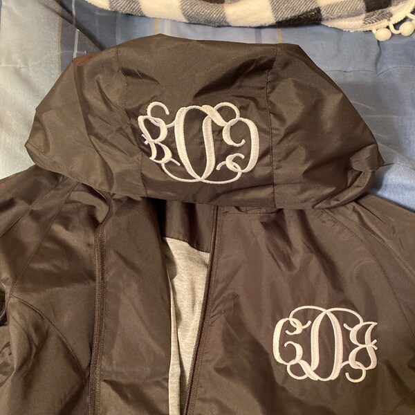 Monogrammed Rain Jacket Personalized Rain Coat Embroidered Jacket A1 - Etsy