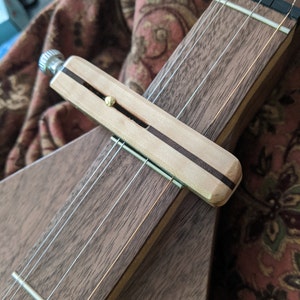 Appalachian Mountain Lap Dulcimer Capo, Black Walnut and Curly Maple ...