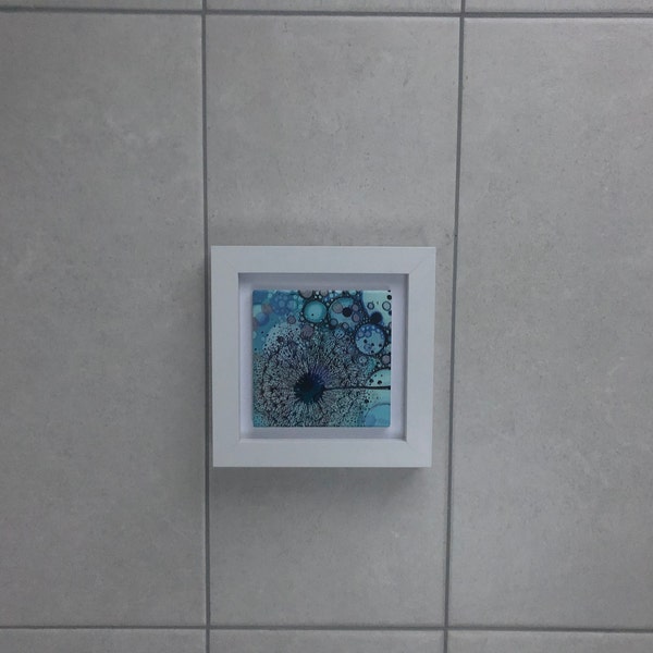 Dandelion Ceramic Wall Art Mini Tile Framed Art Housewarming Birthday ...