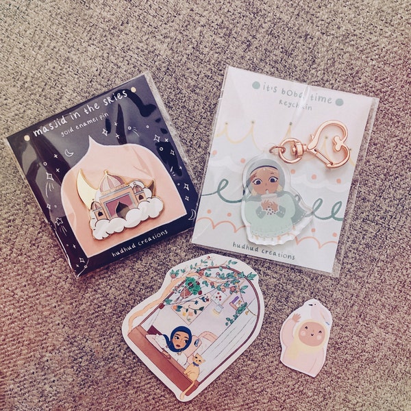 Enamel Pin-masjid in the Skies Gold Enamel Pin, Muslim Pin, Mosque ...