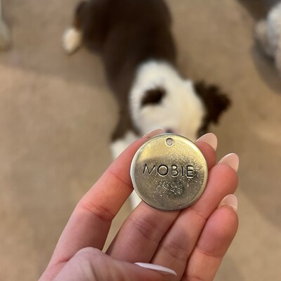 Simple Custom Hand Stamped Dog Tag, Dog Tags for Dogs, Pet Id Tag ...